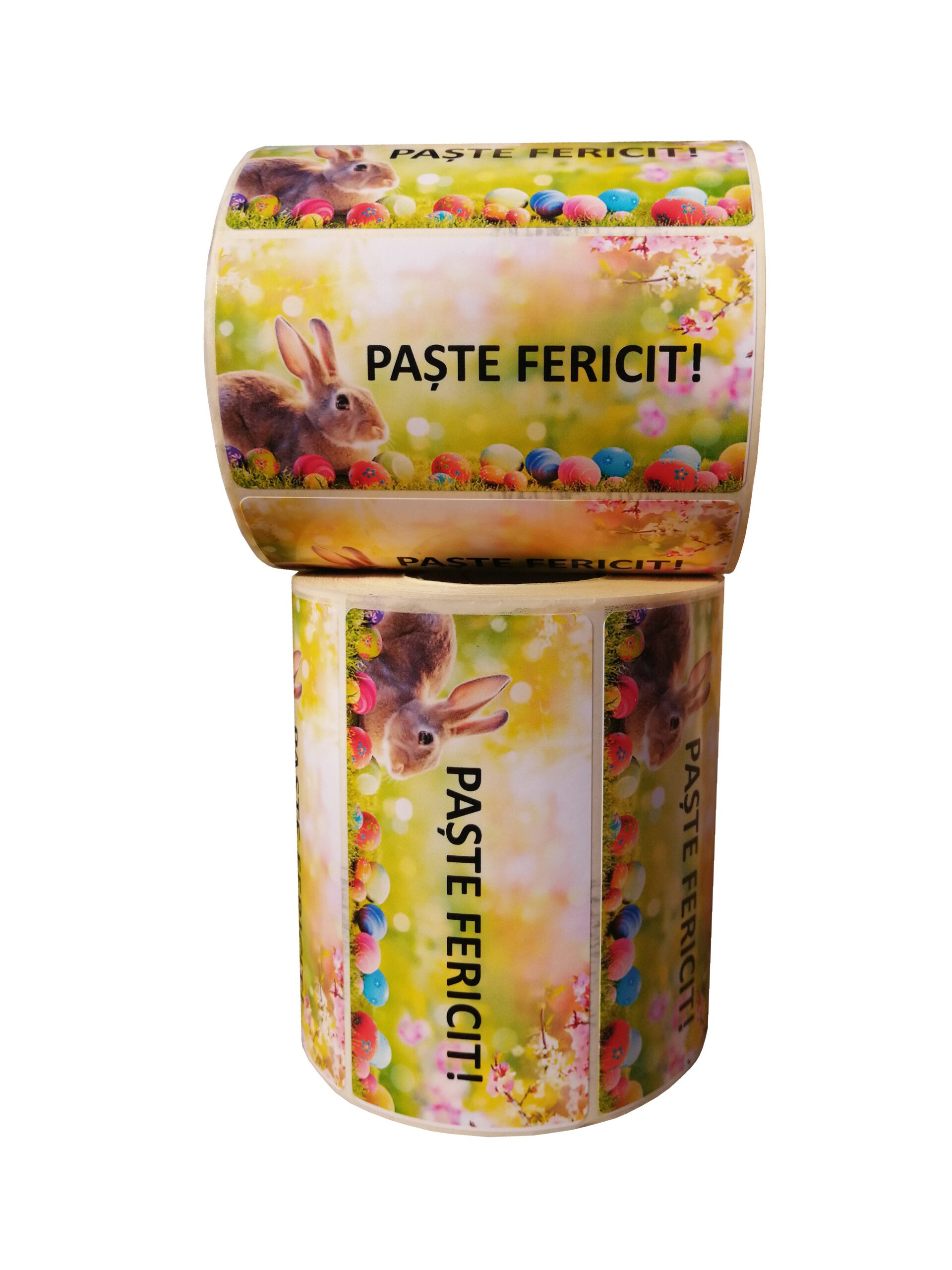 Stickere personalizate Paste Fericit 500 etichete/rola